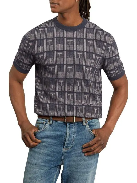 Ted Baker London Britton Geometric T-shirt - Navy