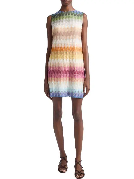 Missoni Sleeveless Dégradé Raschel Knit Minidress - Smspt-multicolor