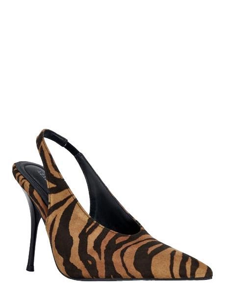 AZALEA WANG Doreen Slingback Pointed Toe Pump - Brown Multi