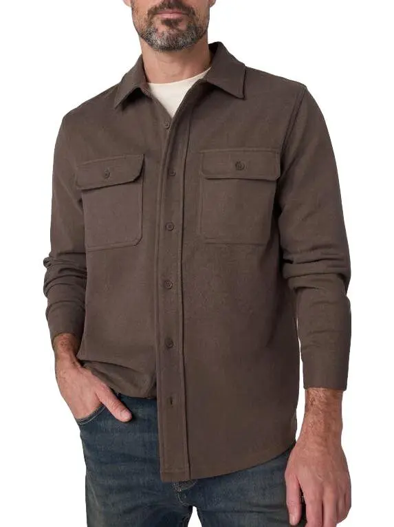 LIVERPOOL Long Sleeve Knit Button Up Shirt - Deep Earth