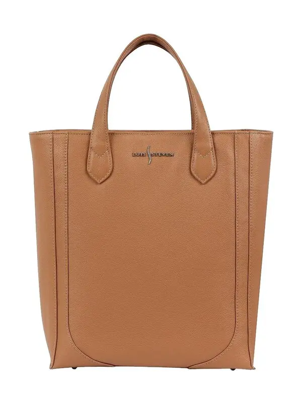 LUIS STEVEN Vertical Tote - Tan