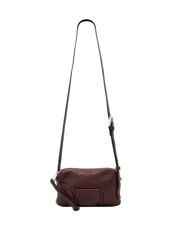 ALLSAINTS Ares Leather Micro Crossbody Bag - Red