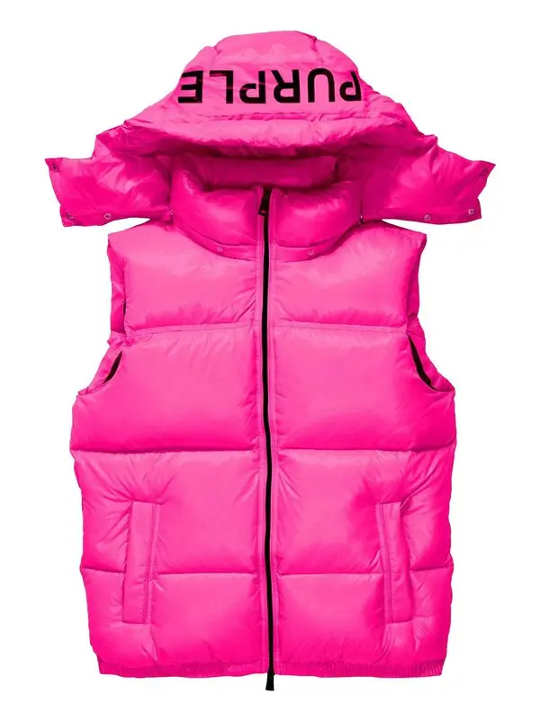 PURPLE BRAND Puffer Vest - Pink