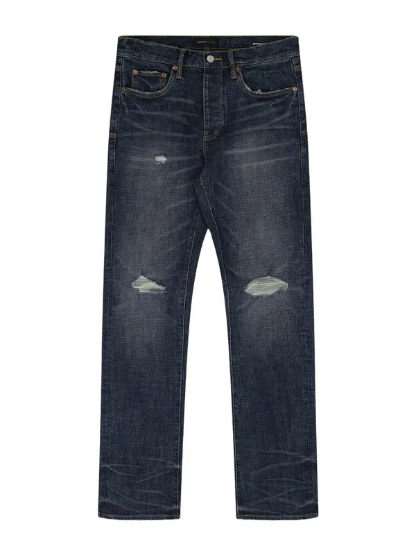 PURPLE BRAND Vintage Aged Denim Jeans - Blue