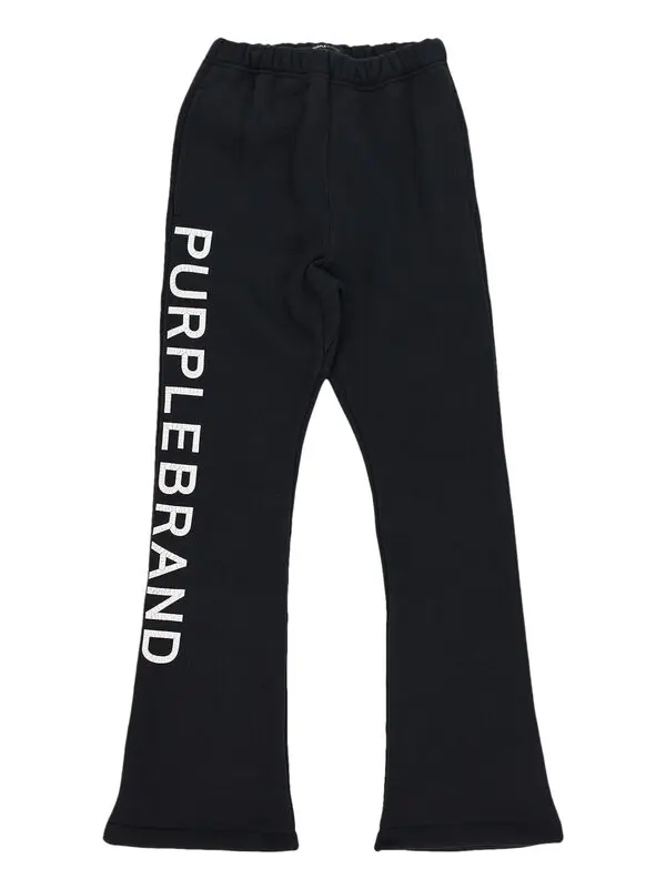 PURPLE BRAND Hwt Fleece Flared Pants - Black