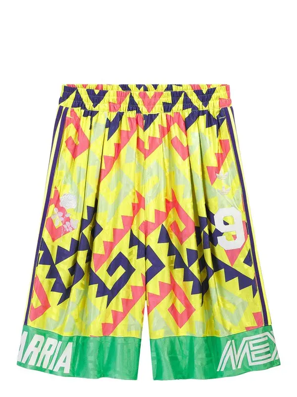 Adidas X Willy Chavarria Graphic Print Long Shorts - Yellow