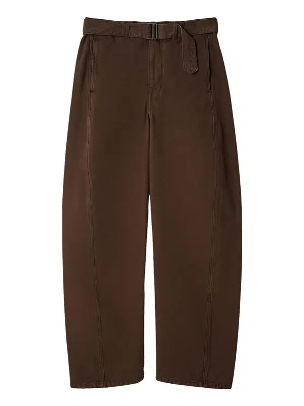 LEMAIRE Twisted Belted Pants - Brown