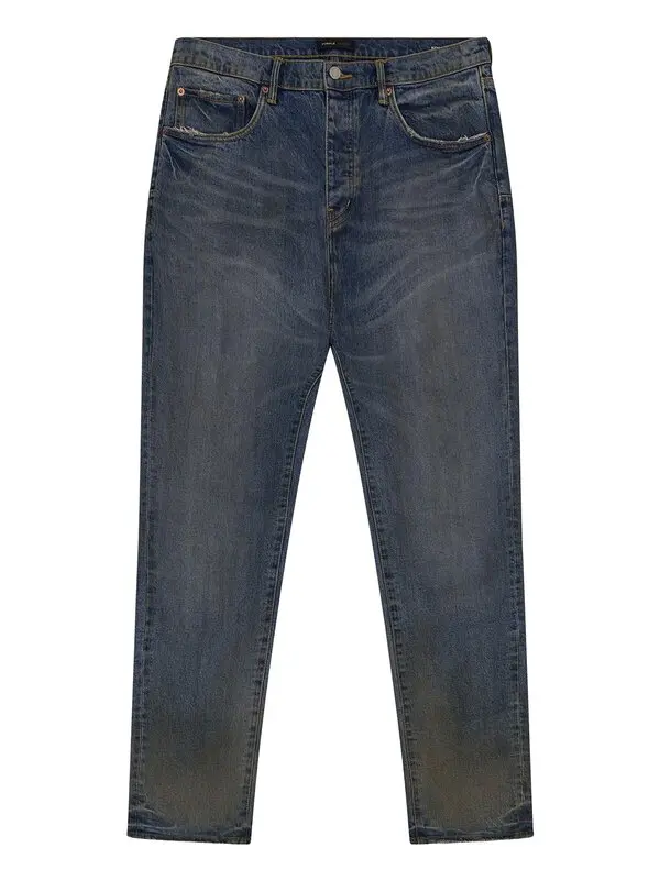 PURPLE BRAND Skinny Cracked Bronze Jeans - Blue