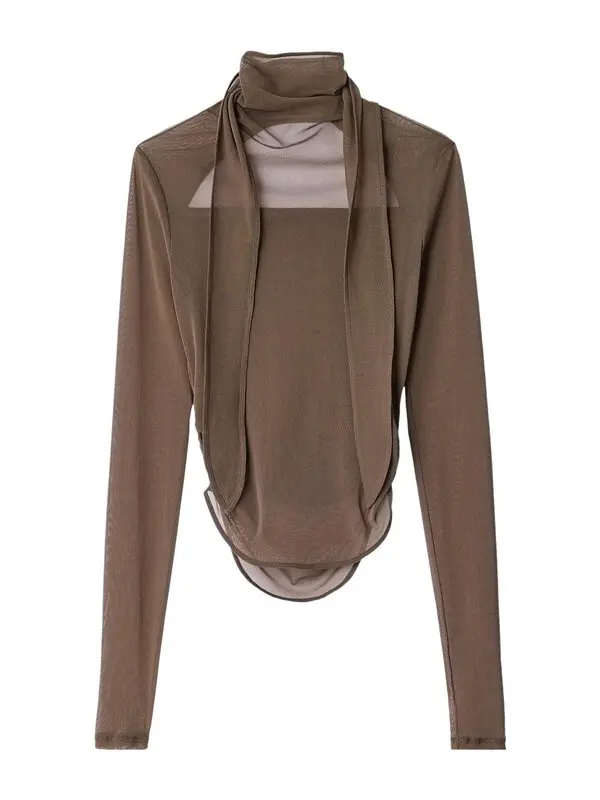 LEMAIRE Ballerina Foulard Top - Brown