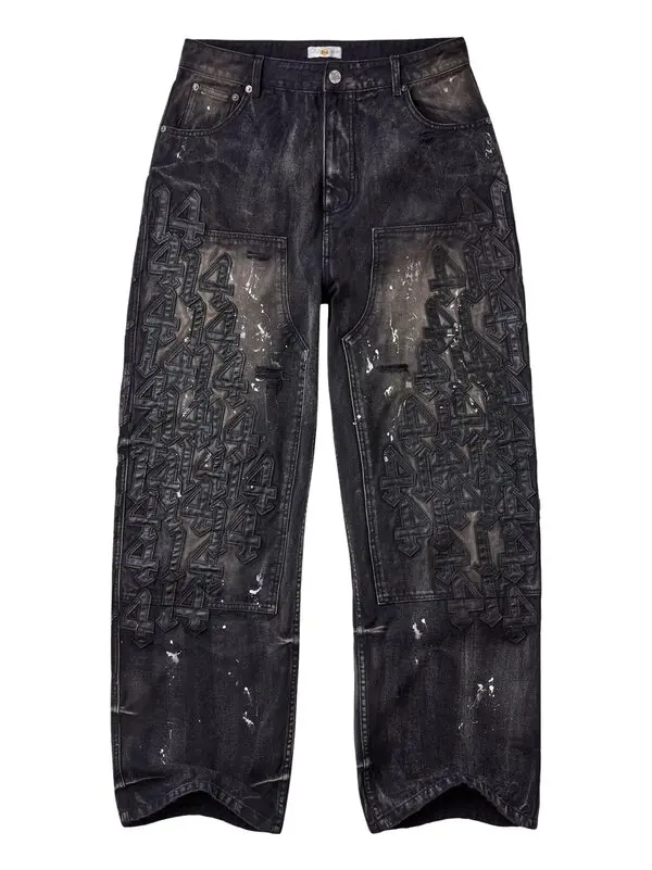 VALE FOREVER Cat Denim Jeans - Black