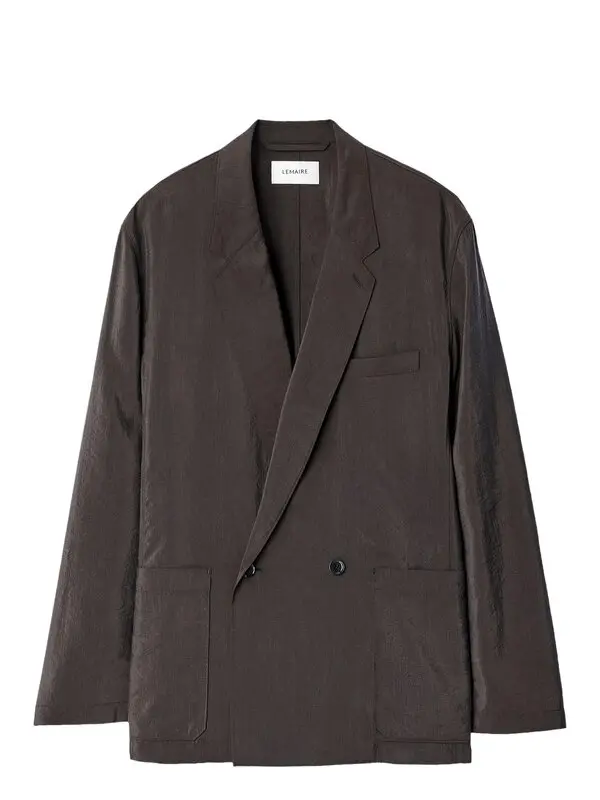 LEMAIRE Soft Double Breasted Jacket 'licorice - Brown