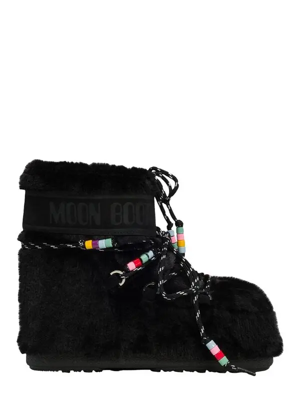 Moon Boot Icon Faux-fur Low Boot - Black
