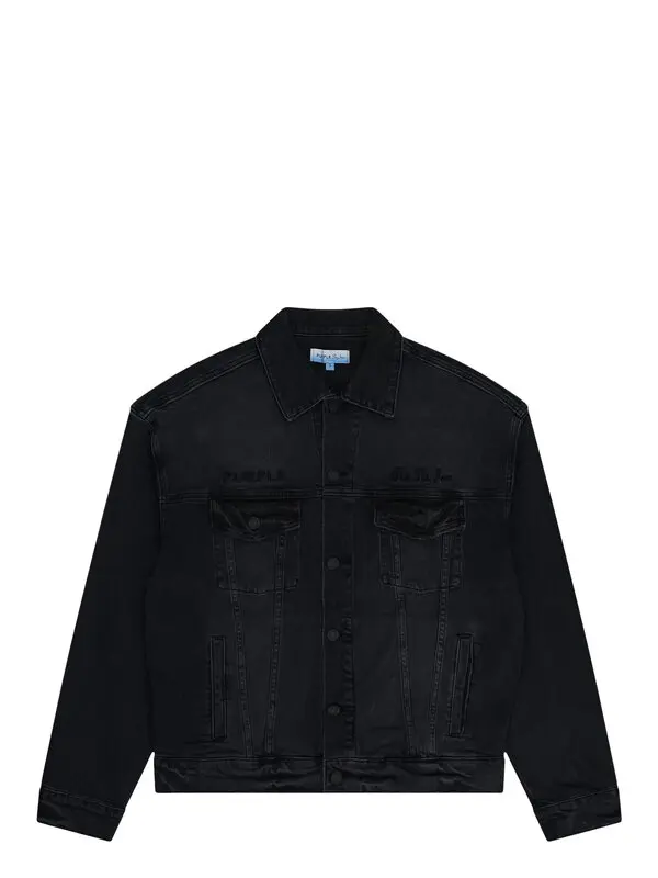PURPLE BRAND X Blue Sky Denim Jacket - Black