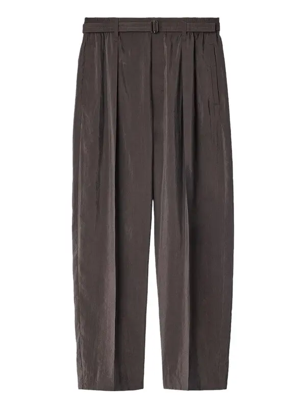 LEMAIRE Belted Relaxed Pants - Brown