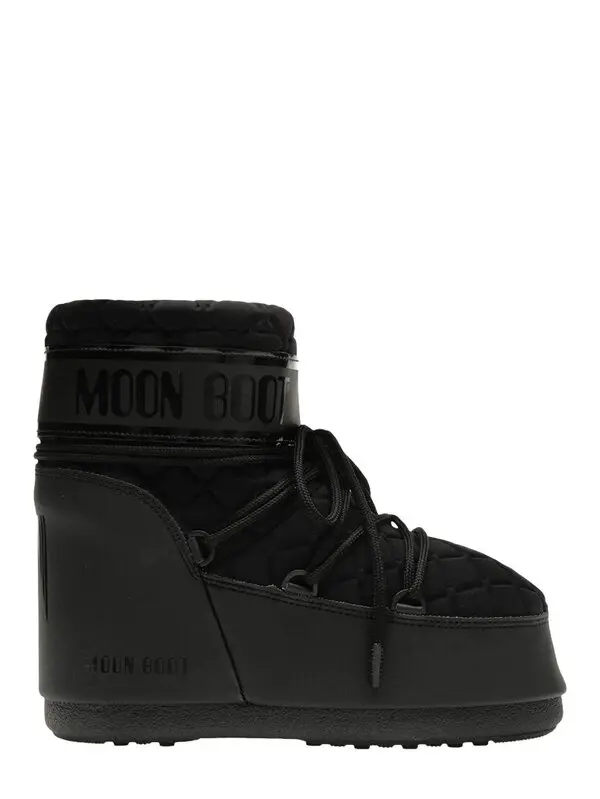 Moon Boot Quilted Low Top Boots - Black