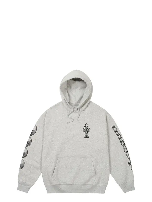 PALACE Wizard Sleeves Hooded Sweatshirt - Grey