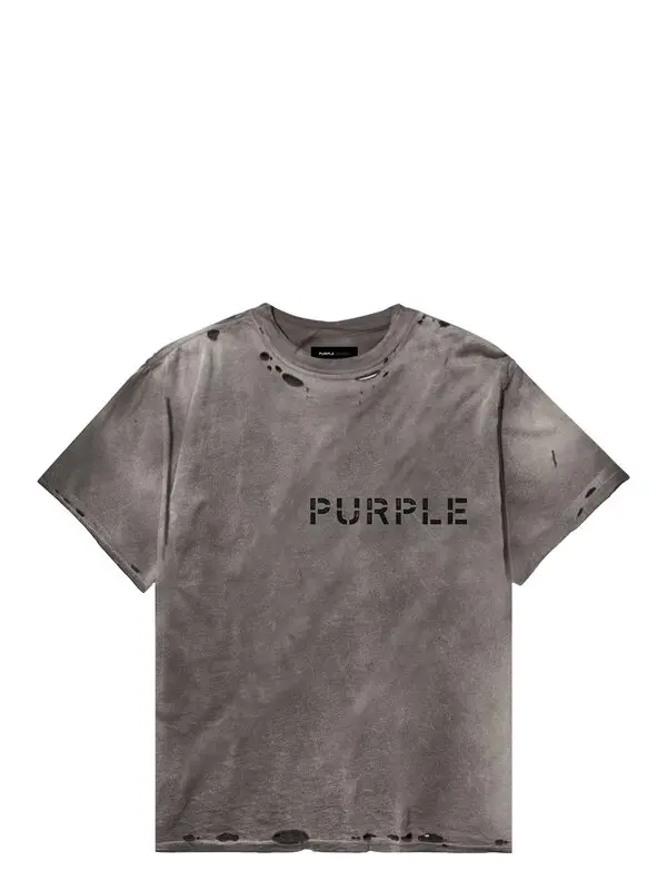 PURPLE BRAND Textured Inside Out T-shirt - Black