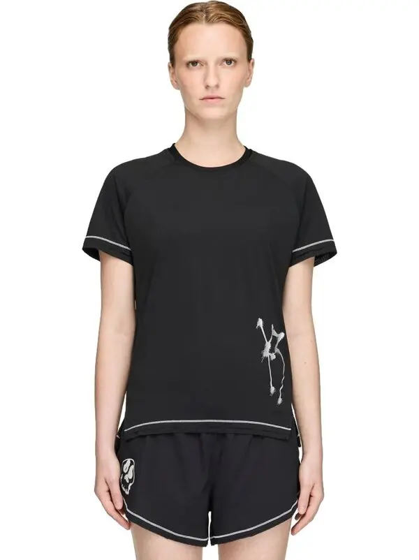 Adidas Y-3 Chito Graphic Running Short Sleeve Tee - Black