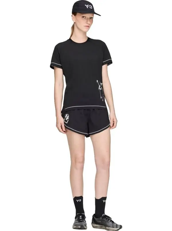 Adidas Y-3 Chito Graphic Running Short Sleeve Tee - Black