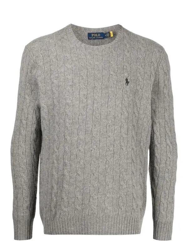 Polo Ralph Lauren Cable Knit Wool-cashmere Jumper - Grey