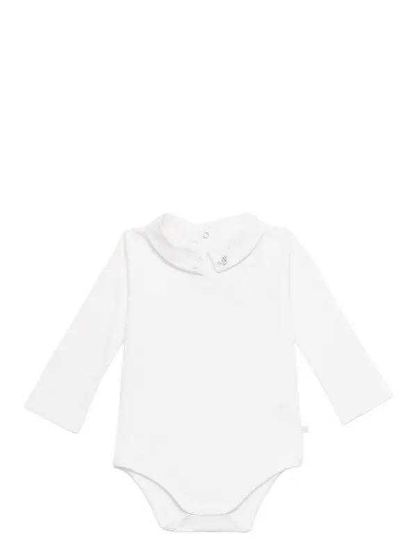 MARIE-CHANTAL Pima Cotton Embroidered Bodysuit - White