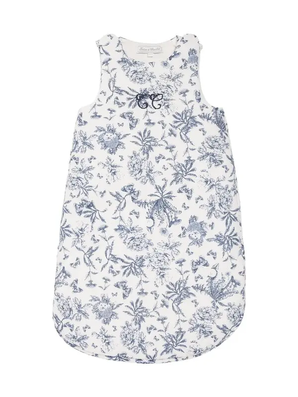 TARTINE ET CHOCOLAT Cotton Toile De Jouy Sleeping Bag - Blue