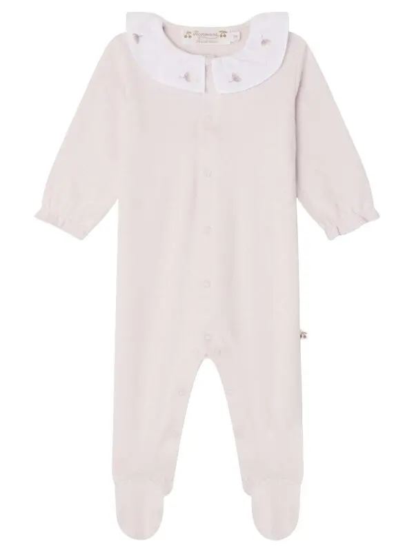 Bonpoint Cotton Lintina Sleepsuit - Purple