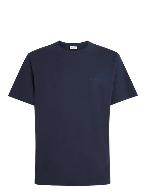 Frescobol Carioca Cotton-linen Dinis T-shirt - Navy