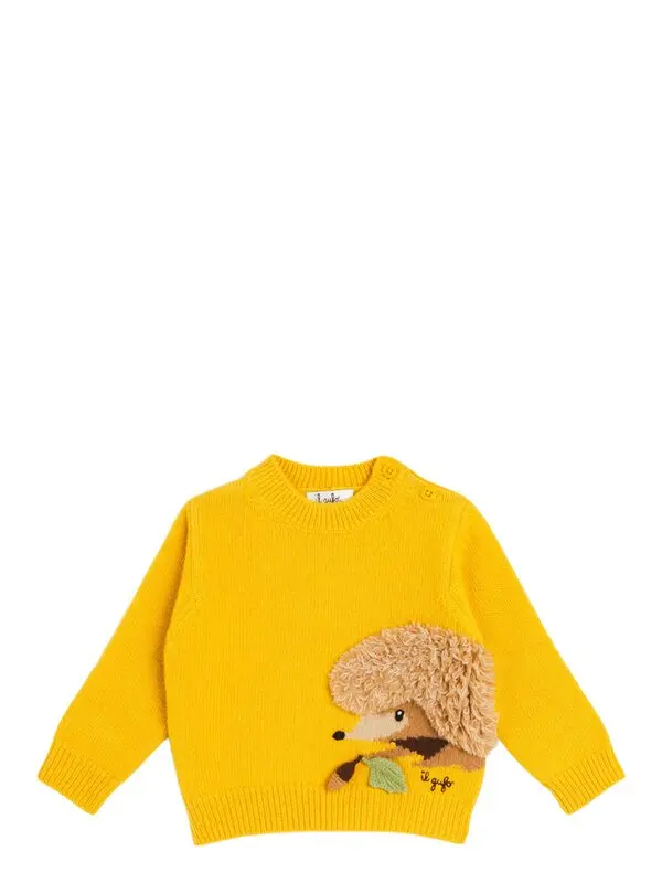 IL GUFO Merino Wool Hedgehog Sweater - Yellow