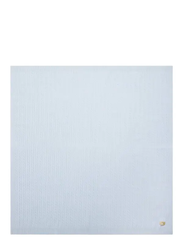 PUREBABY Cashmere Cable-knit Blanket - Blue