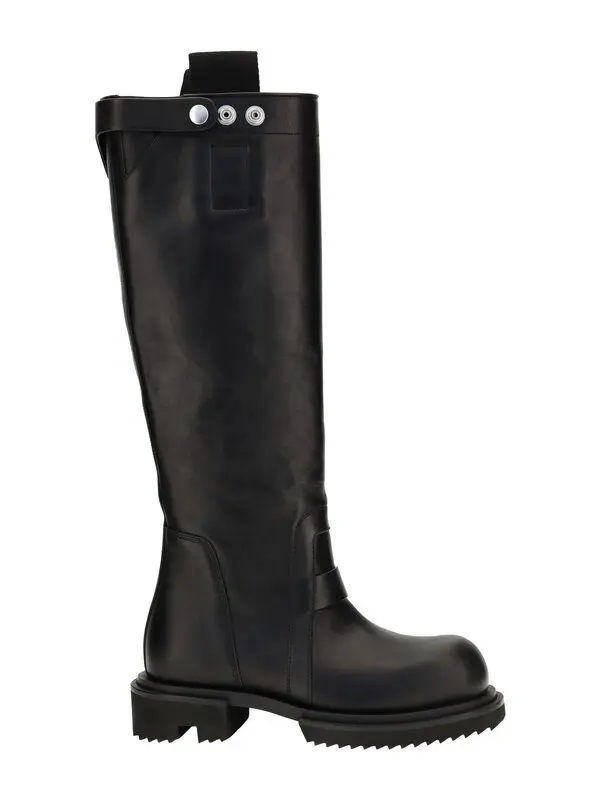 Rick Owens Gabe Leather Knee-high Boots - Black