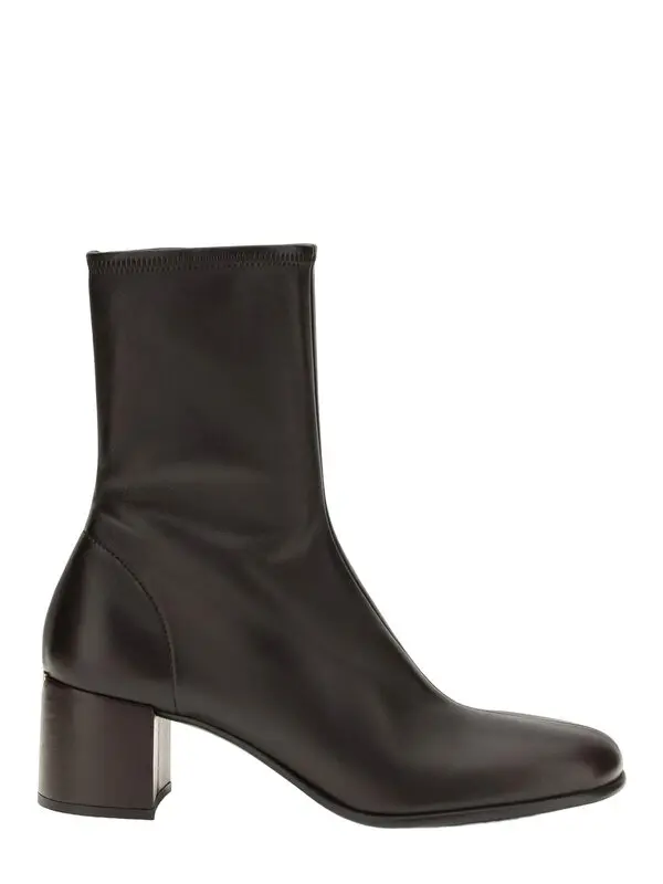 Prada Stretch Nappa Leather Ankle Boots - Brown