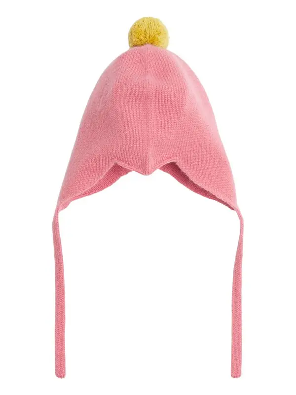 Rosie Sugden Cashmere Pom-pom Bonnet - Pink