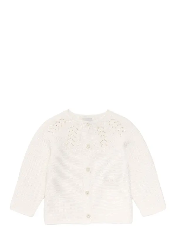 Pepa London Cotton Openwork Cardigan - Ivory
