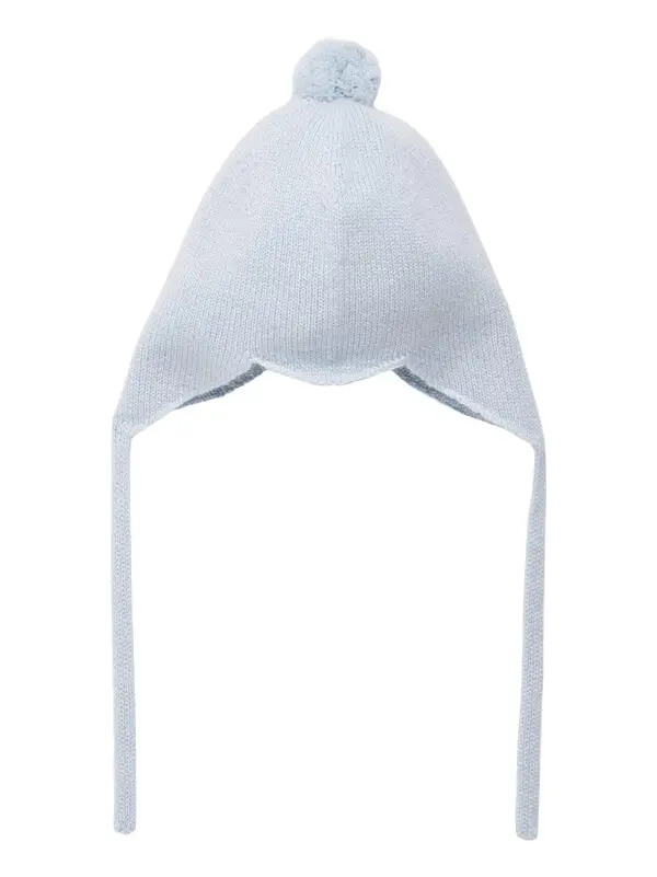 Rosie Sugden Cashmere Pom-pom Bonnet - Blue