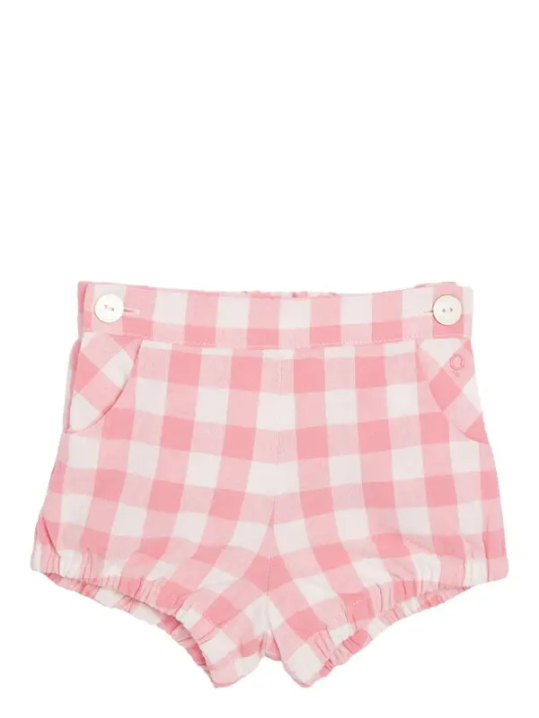 Pepa London Cotton Gingham Shorts - Red
