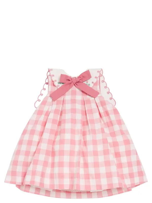 Pepa London Cotton Gingham Dress - Red