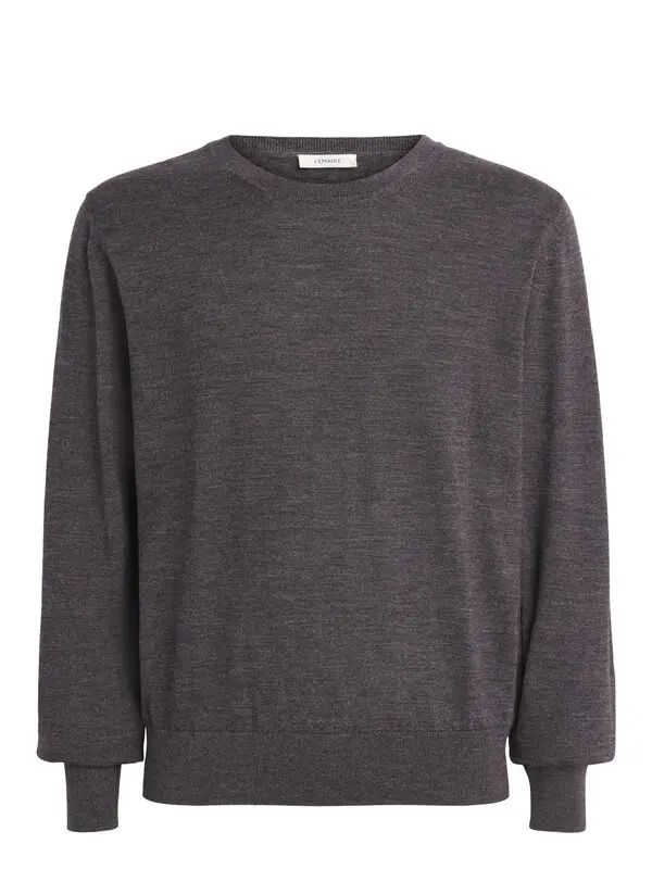 LEMAIRE Merino Wool Sweater - Grey