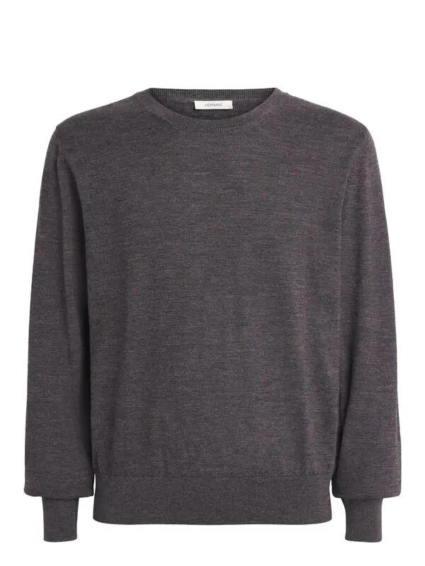 LEMAIRE Merino Wool Sweater - Grey