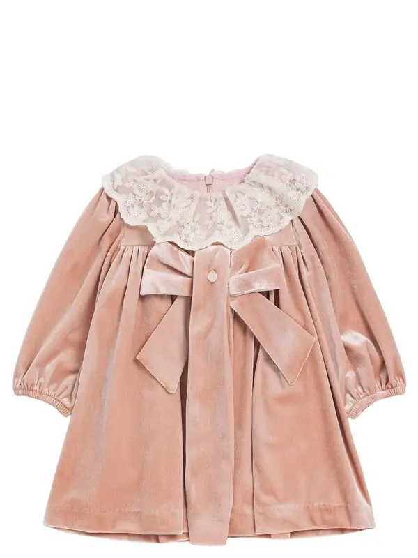 PATACHOU Velvet Bow Dress - Pink