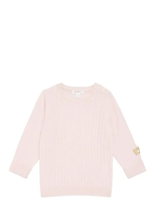 PUREBABY Cashmere Cable-knit Sweater - Pink