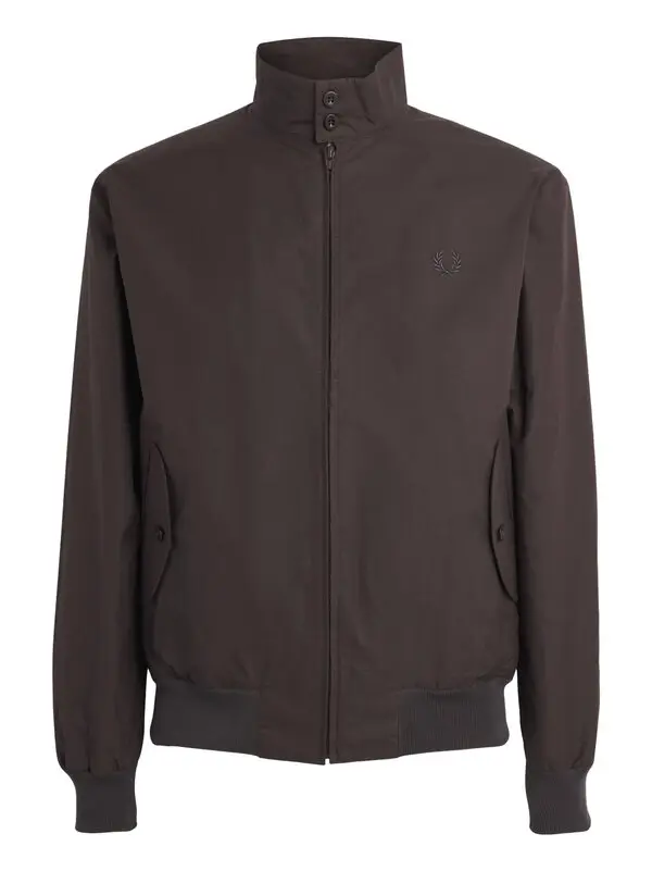 Fred Perry Cotton Harrington Jacket - Brown