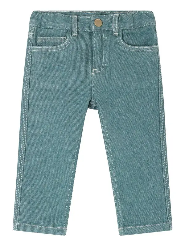 Bonpoint Elasticated Waistband Jeans - Green