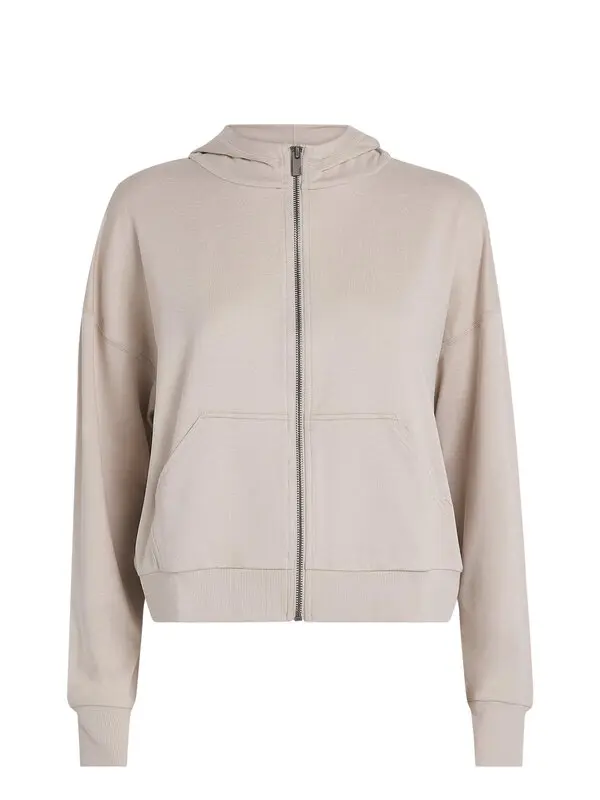 Vuori Modern Halo Zip-up Hoodie - Ivory