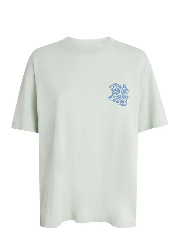ANINE BING Cotton Cade T-shirt - Green