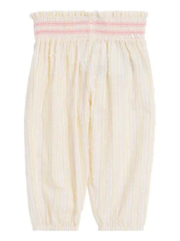 TARTINE ET CHOCOLAT Cotton Stripe Fil Coupé Trousers - Pink