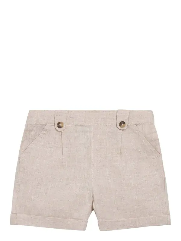 TARTINE ET CHOCOLAT Linen Ceremony Shorts - Beige