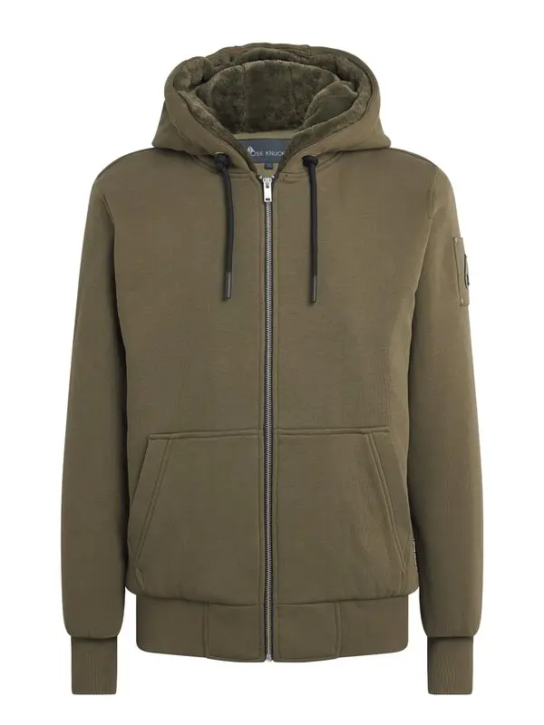 Moose Knuckles Padded Bunny Zip-up Hoodie - Green