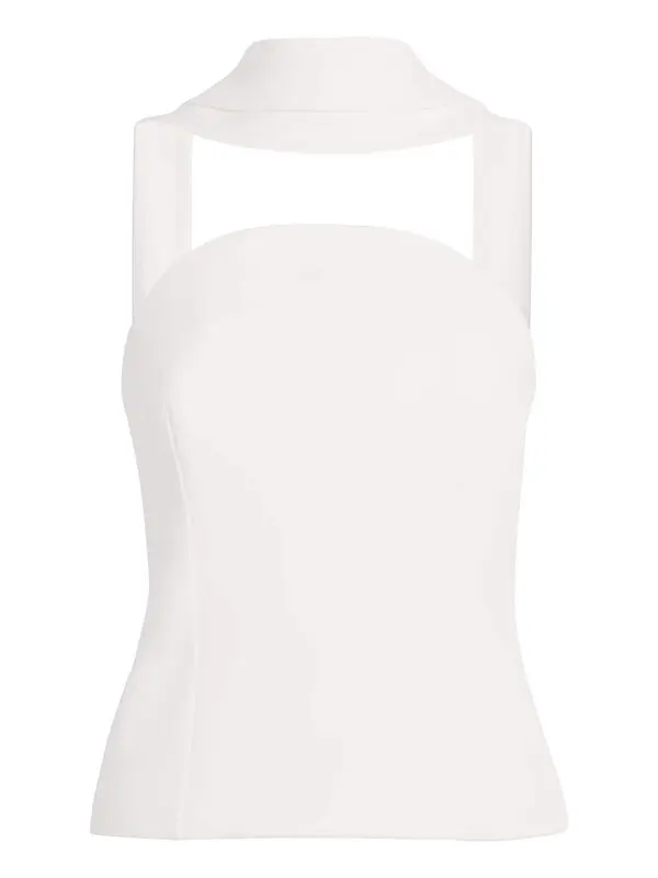 Roland Mouret Bustier Top With Scarf Detail - Ivory