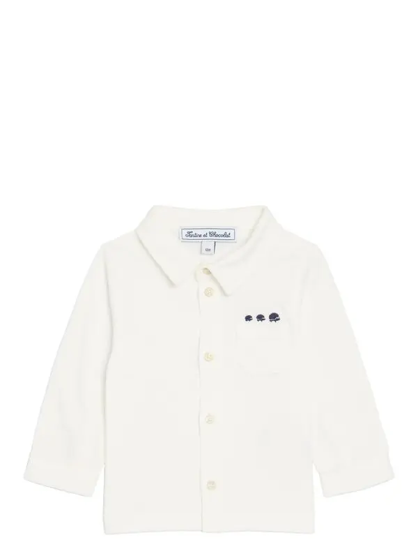 TARTINE ET CHOCOLAT Cotton Embroidered Shirt - Ivory